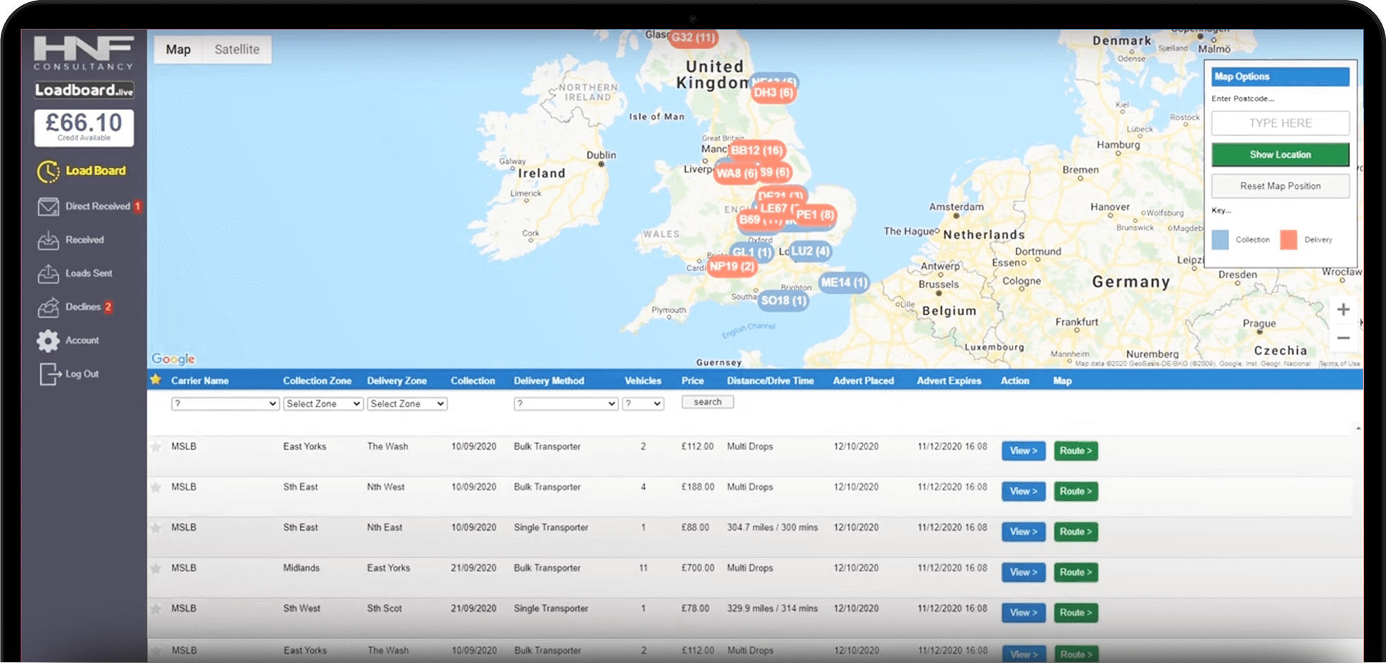 Automotive Loadboard Platform, Award Winning - HNF Consultancy